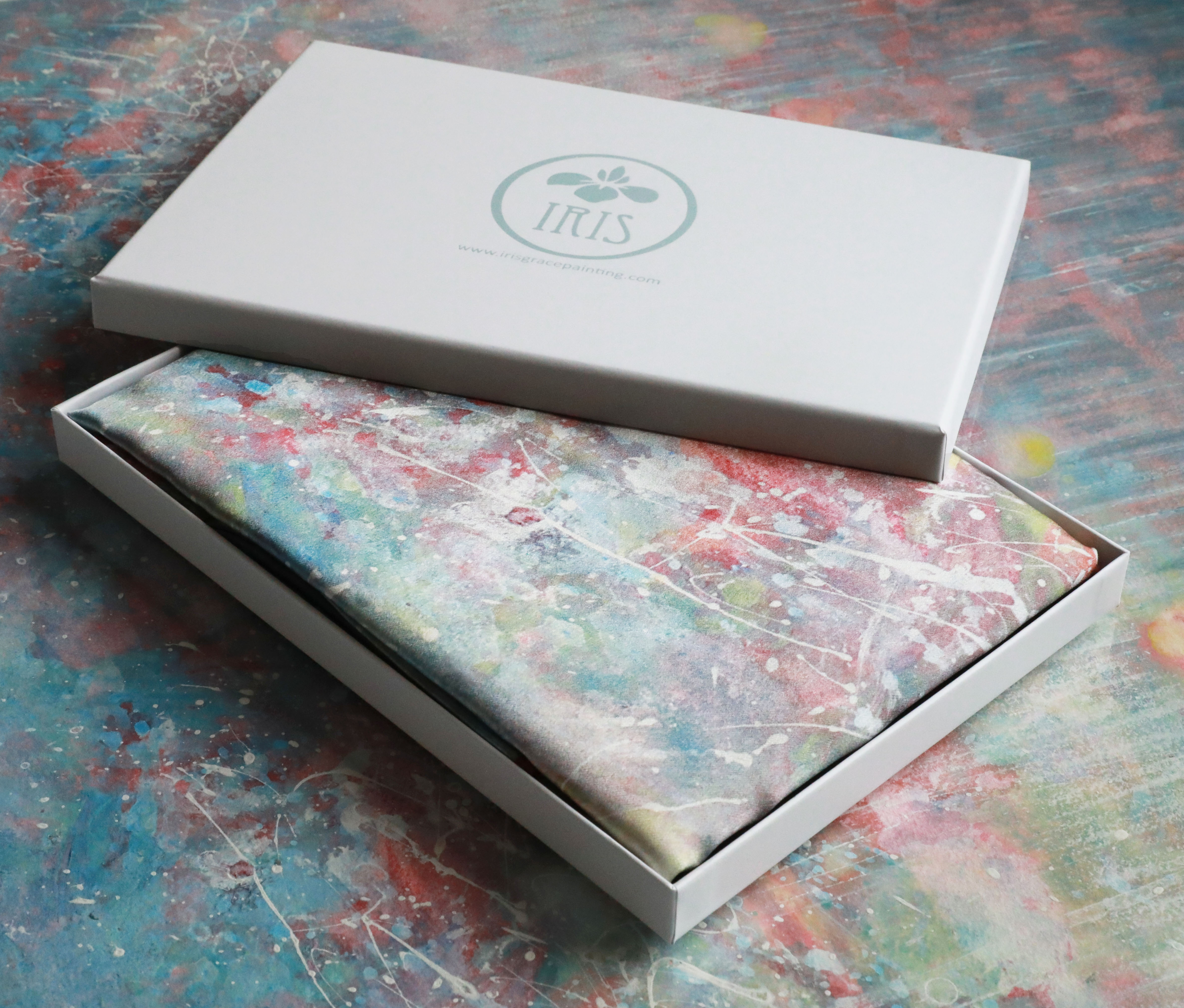 Anima Silk Scarf & Presentation Box – Iris Grace Painting